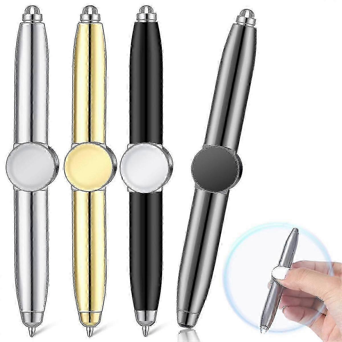 4Pcs Fidget Pen Spinner Pen with LED Light Multi Functional Cool ...