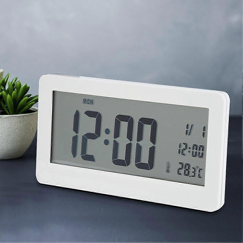 Digital Alarm Clock LCD Display Bedside Clocks with Day Date ...