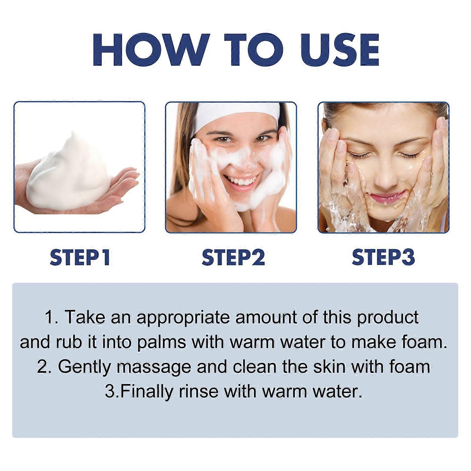 Facial Cleanser, Deep Clean Pores, Reduce Acne Marks, Moisturize, Soft ...