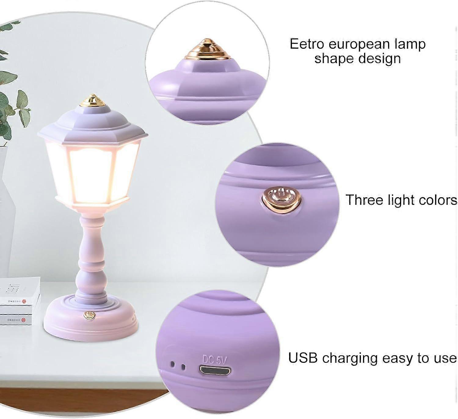 Mini Desk lamp Vintage, LED Desk Lamp Dimmable Table Lamp Reading Lamp ...