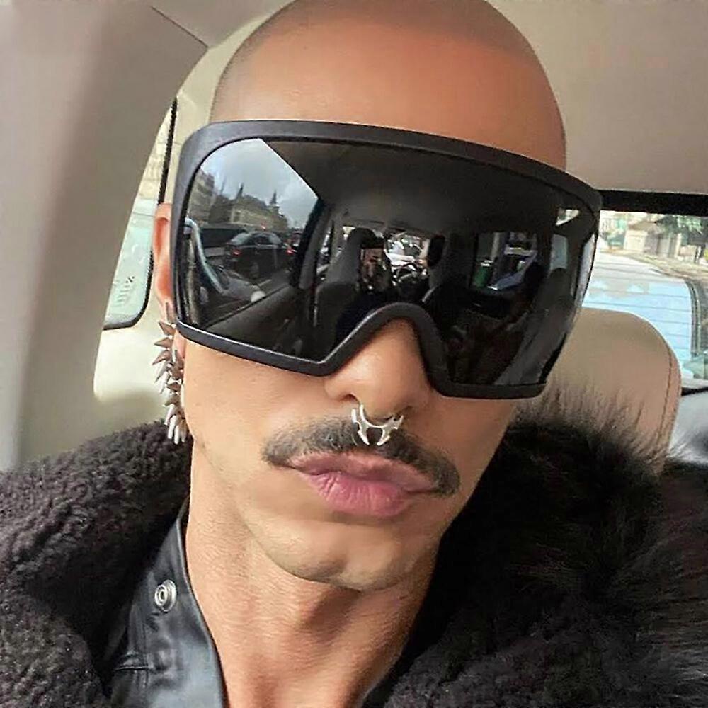 Oversized XXL Shield Sunglasses Mens Women Fashion Shades Glasses PUNK ...