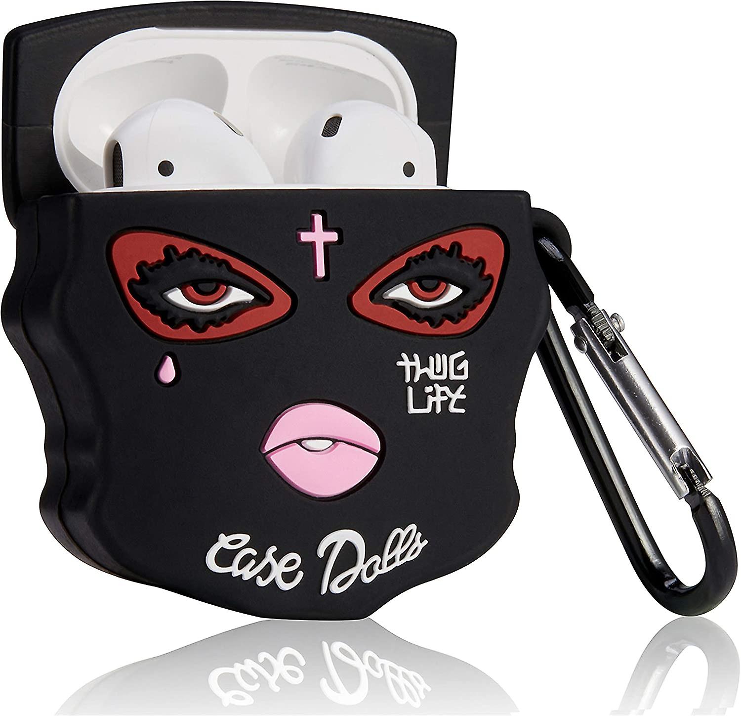 Kvinna Mask För Airpod 1/2 Fodral, Tecknad Film Söt Mode Cool Silikon ...