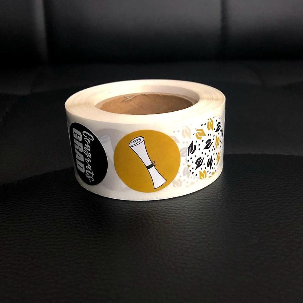 Graduation Round Stickers Graduation Cap And Diploma Labels Party ...