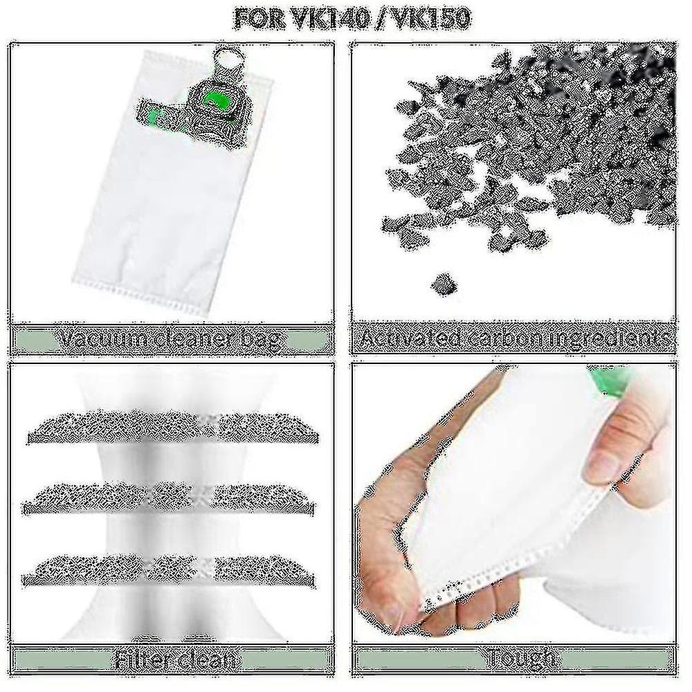 For Kobold Vacuum Cleaner Bag Kit Compatible For Vorwerk Kobold Vk140 ...