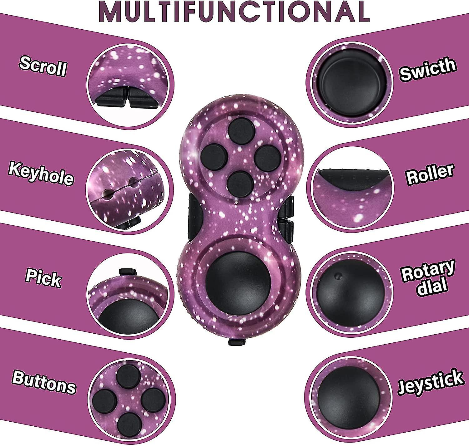 Classic Controller Game Pad Fidget Focus Toy With 8 Fidget Functions ...