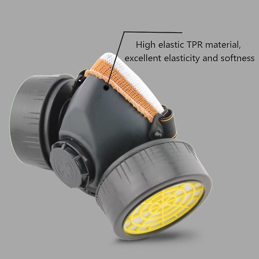 Safety Respirator Gas Face Mask Chemical Dustproof Filter Emergency Eye ...