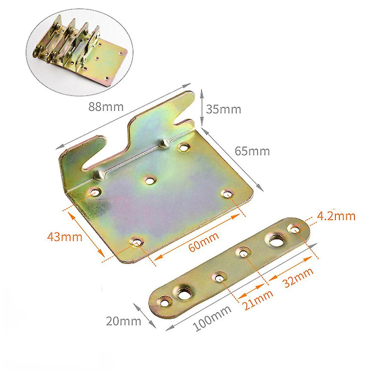 4Pcs wood bed rail hook plates for wooden headboard footboard frame ...