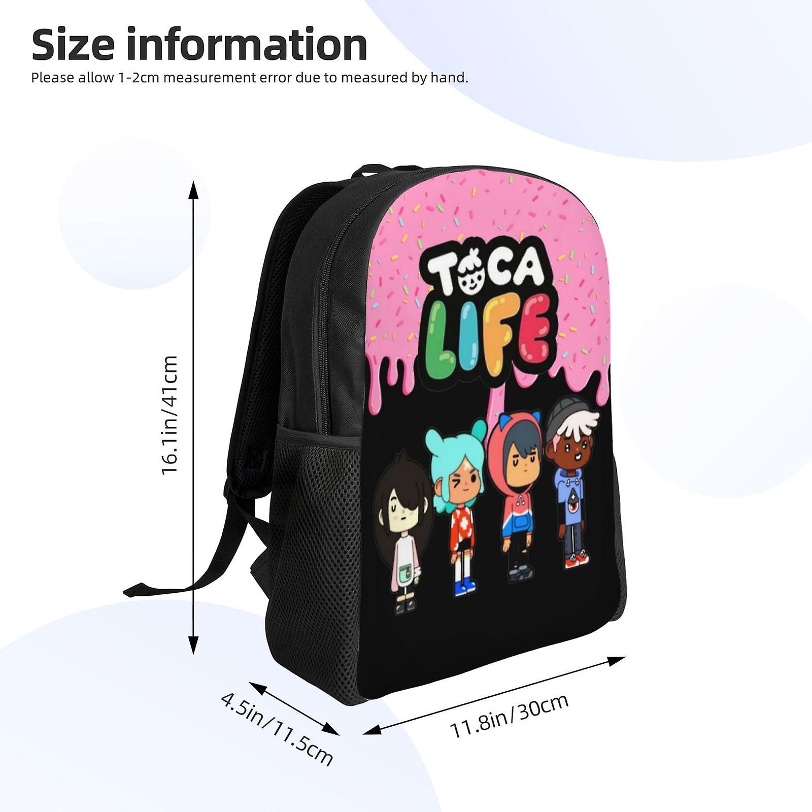 Toca Life World School Backpack Kids Bookbag Large For School Office ...