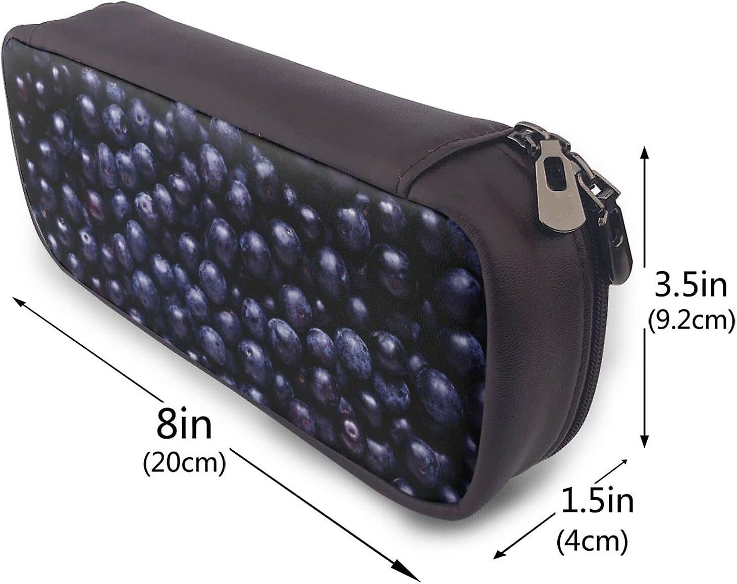 Leather Pencil Case Berries Fruit Blueberries Food Pencil Case Funny ...