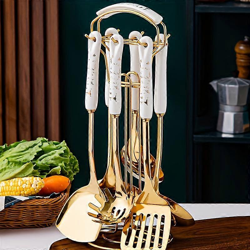 7pcs/set, Stainless Steel Utensil Set, Kitchen Utensil Set, Safety ...