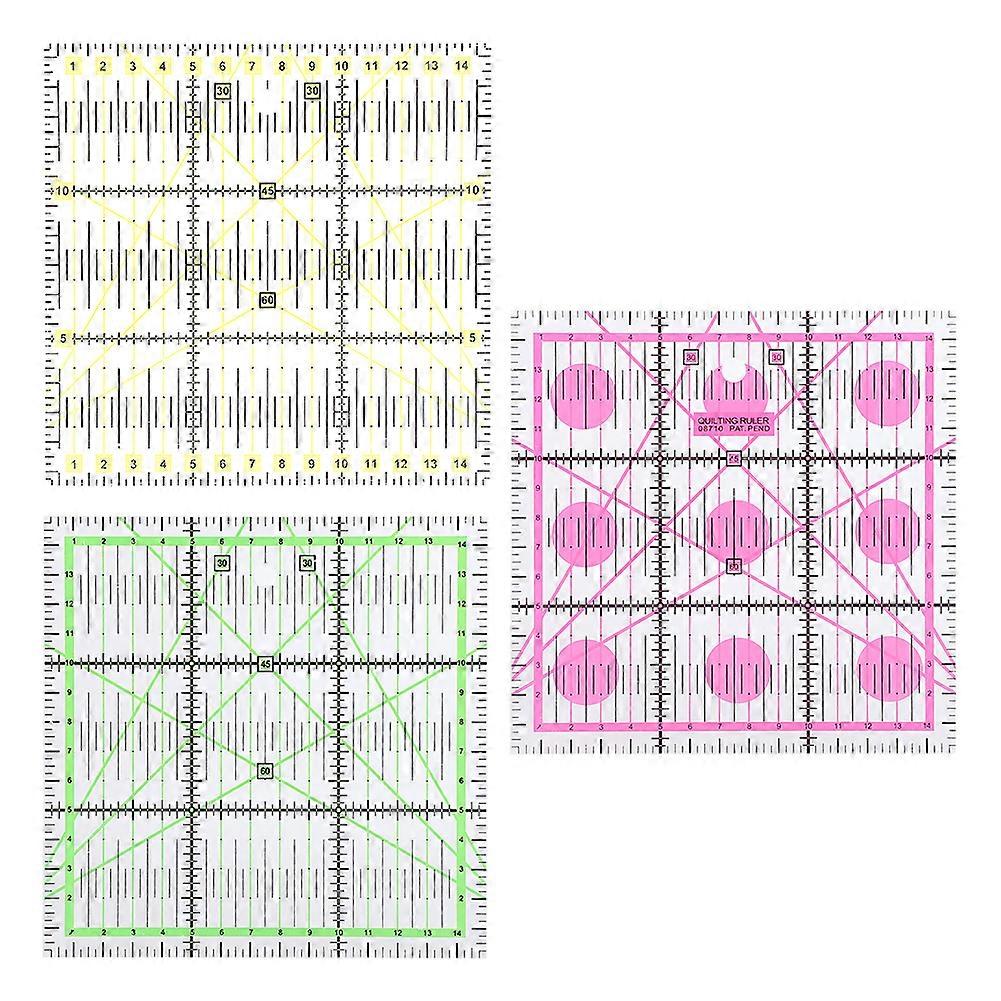 3pcs Clothes Sewing Quilting Ruler DIY Stitching Measuring Drawing ...