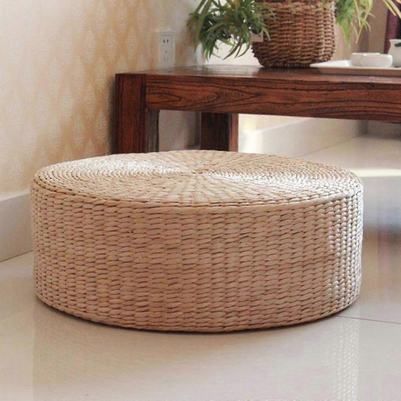 Tatami Seat Cushion Round Pouf Tatami Chair Pad Yoga Seat Pillow ...