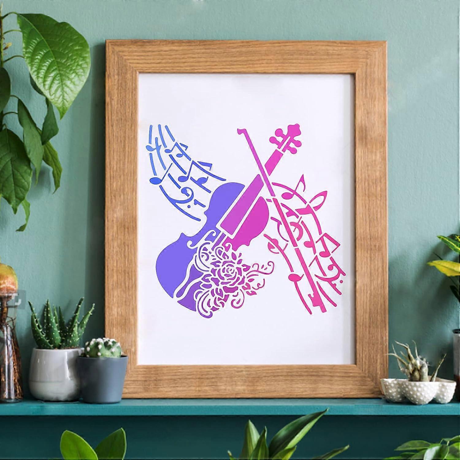 Music Stencils Template 11.8x11.8 inch Plastic Musical Note Drawing ...