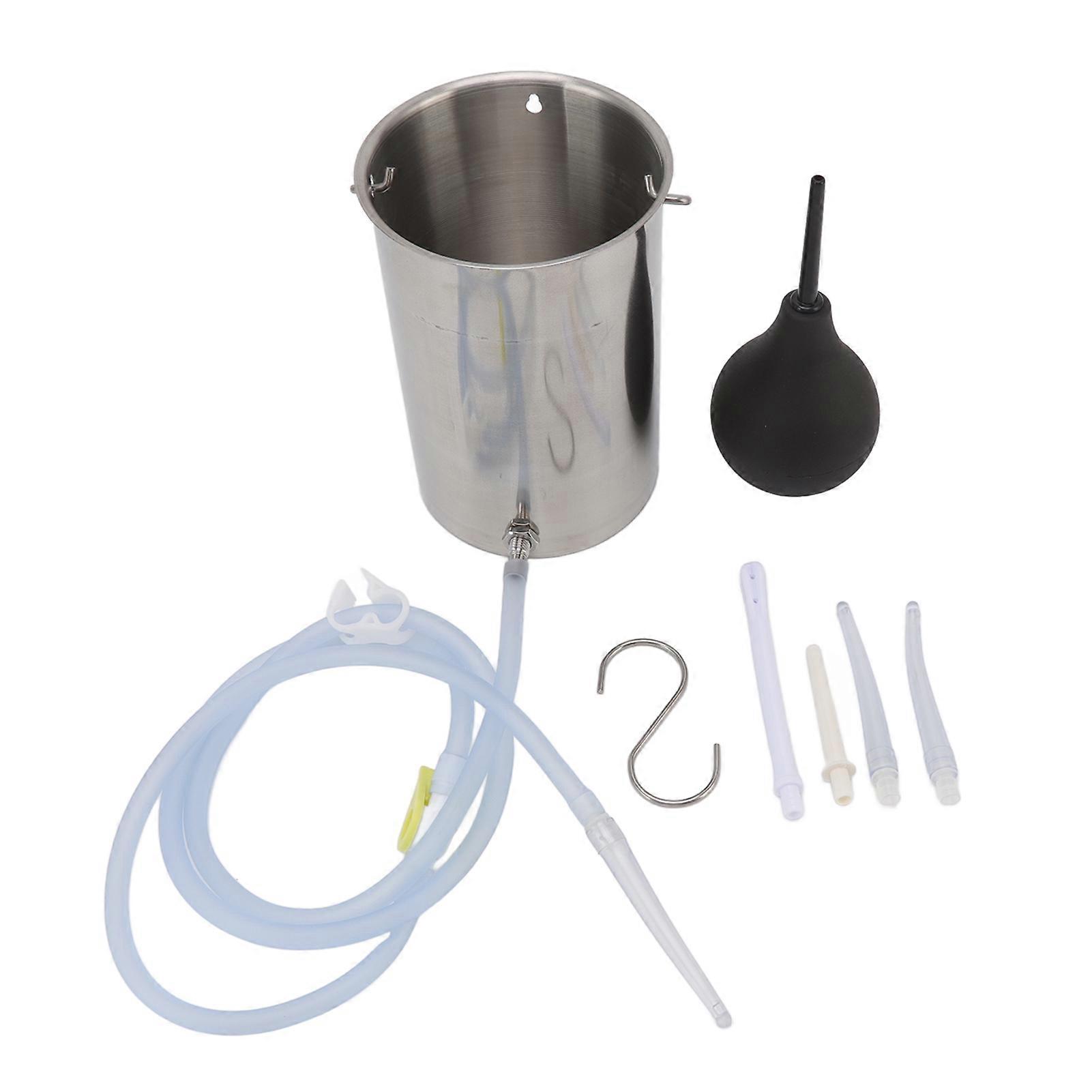 Enema Bucket Kit 304 Stainless Steel Portable Enema Douche System for ...