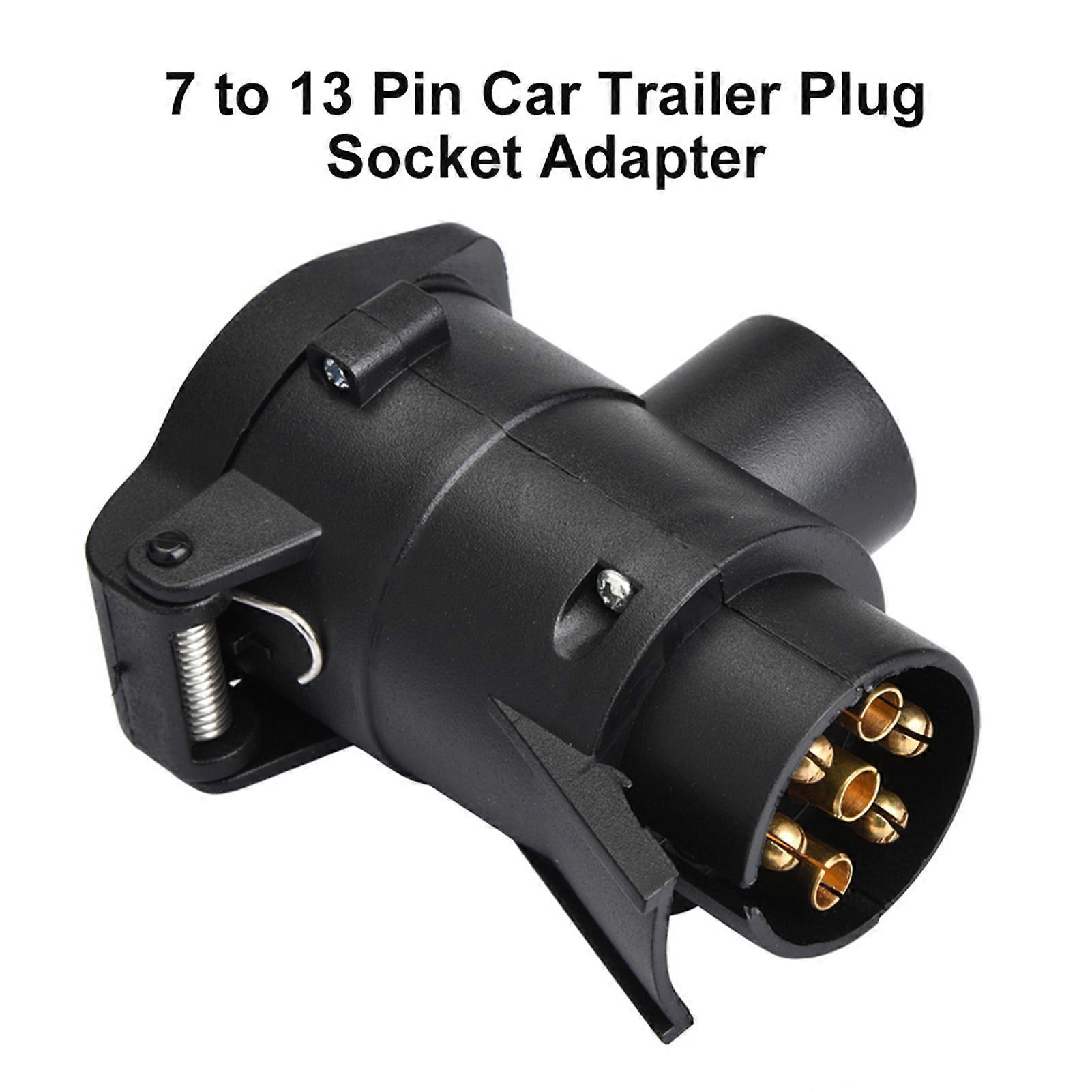 7 to 13 Pin Car Trailer Plug Socket Adapter Converter Caravan Towbar ...