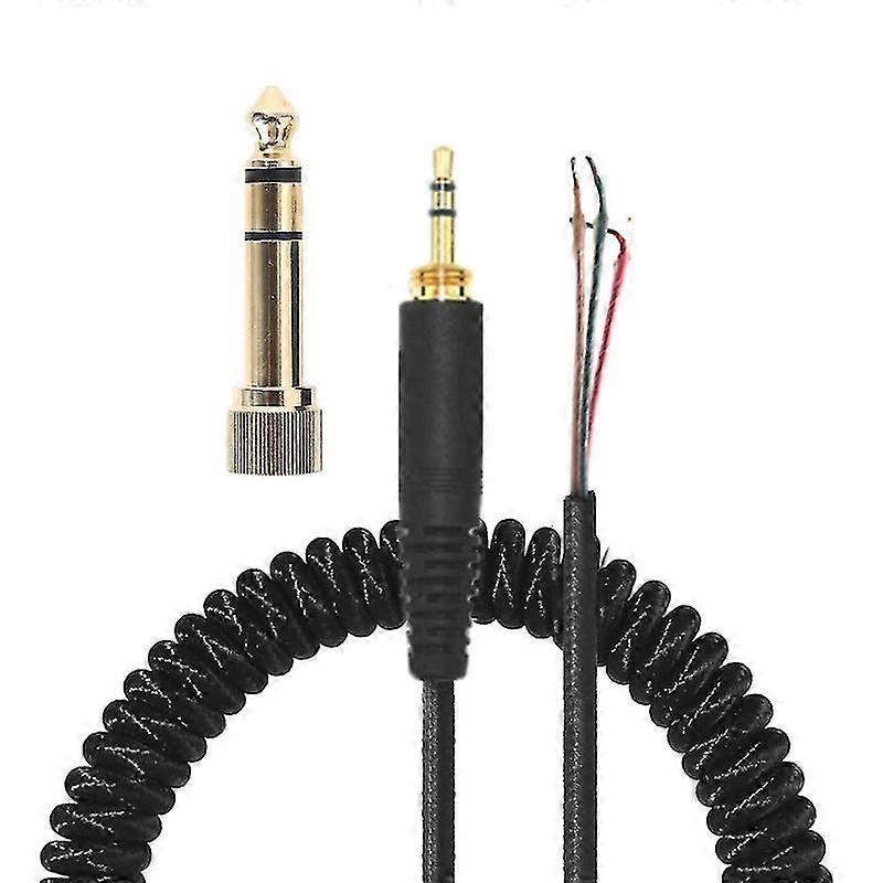Spring Coiled Repair Dj Cord Cable Replacement For Ath-m50 Ath-m50s Mdr ...