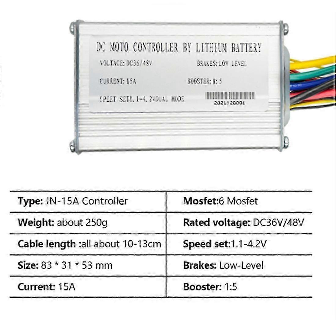 Ebike JN 15A Square Wave SM with Light Controller OMT-M3 Display for 36V/48V 250W/350W Electric ...