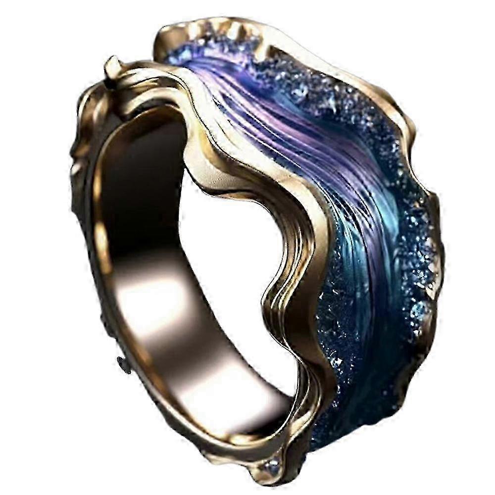 The Heartbeat of The Sea Adjustable Ocean Wave Ring, The Sea-Ocean's ...