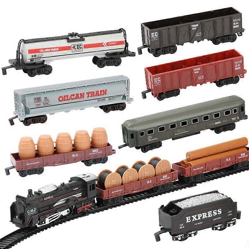 Electric Train Model with Track Railway Toys Battery Operated Classical ...