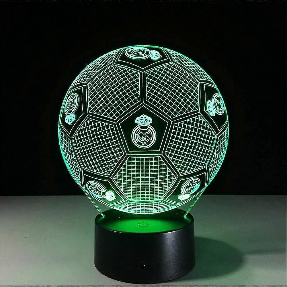 3d Optical Illusion Real Madrid Football Night Light Toy Lamp,remote ...