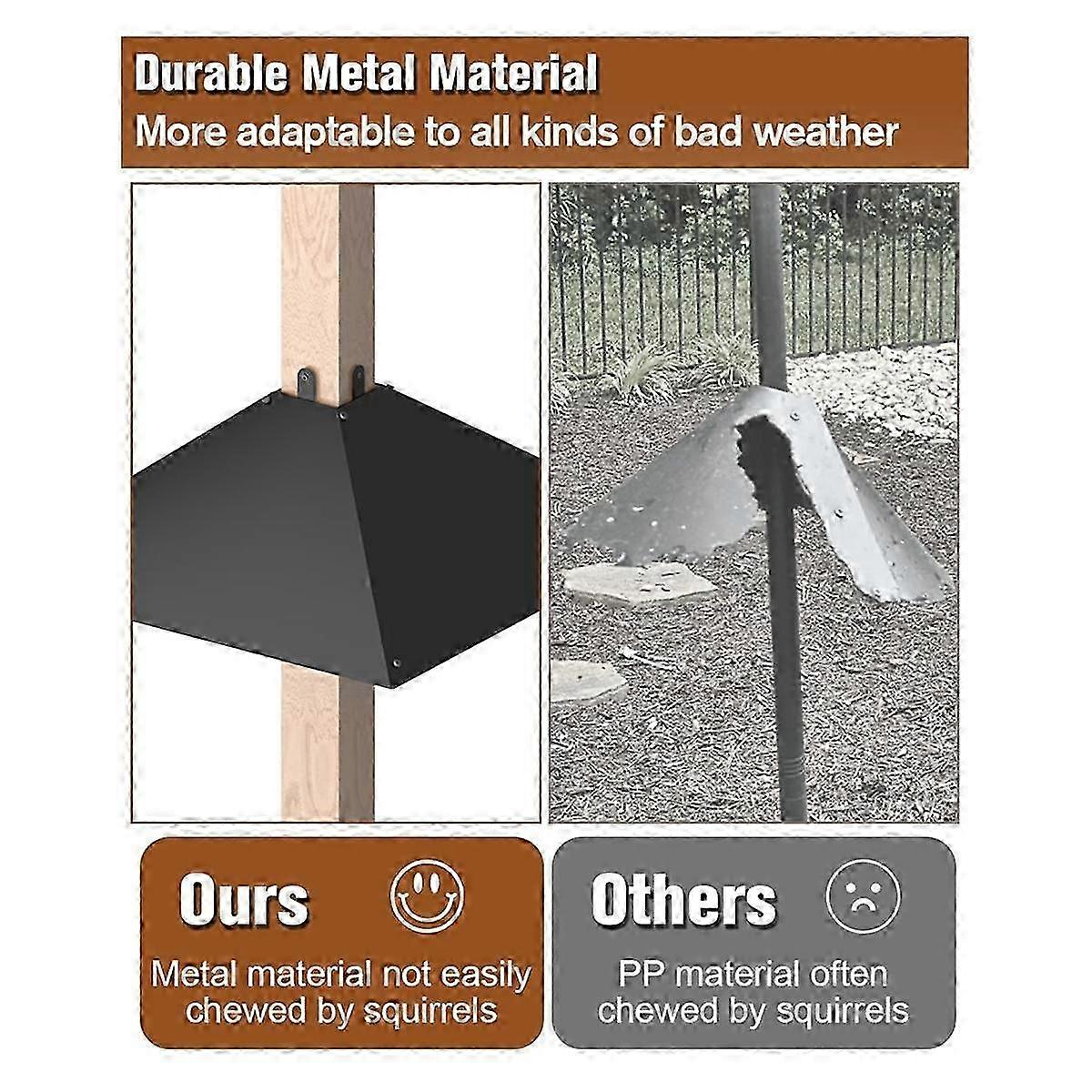 Metal Squirrel Baffle For Post, Squirrel Proof Baffles For Bird Feeder ...