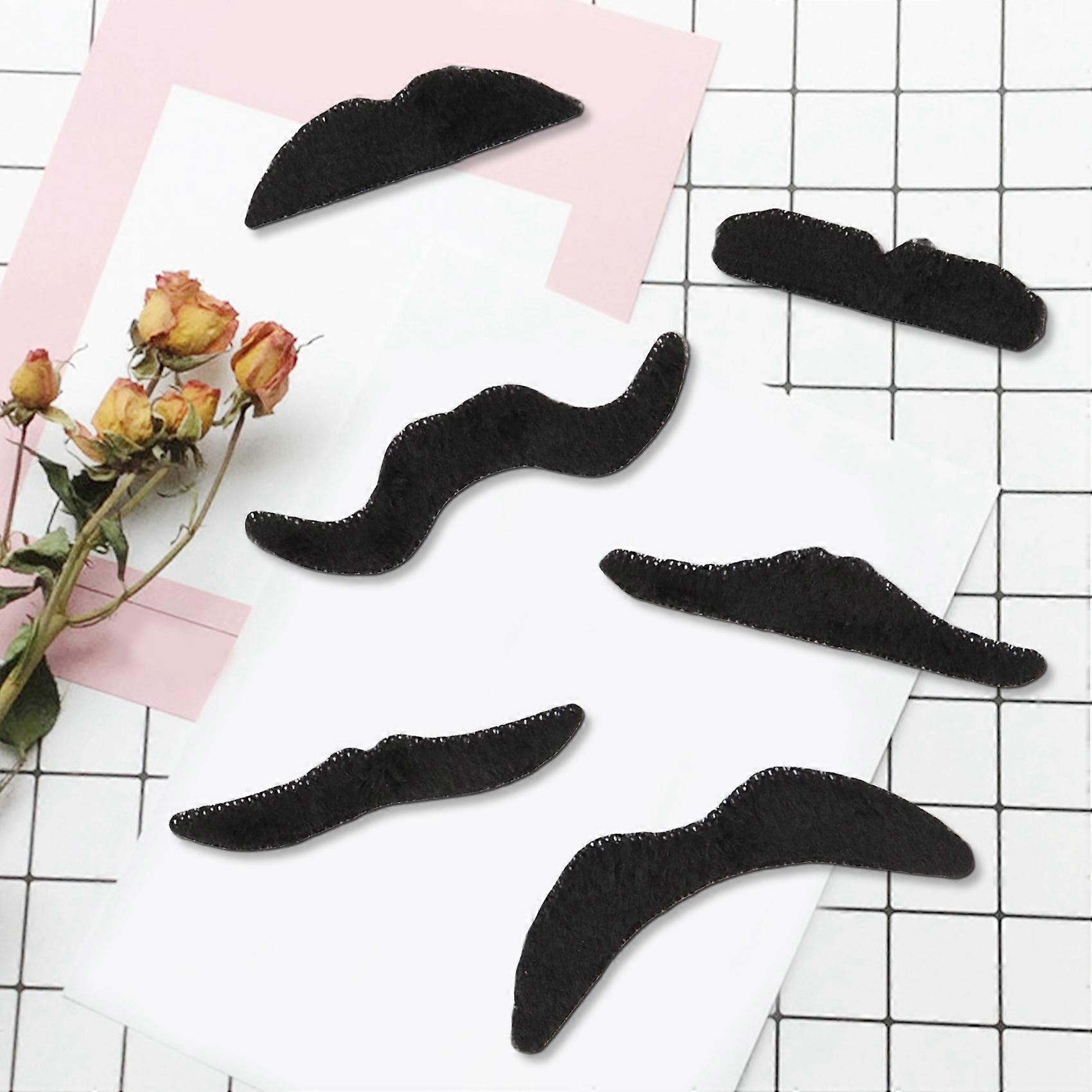 12 Pack Self Adhesive Assorted Fake Moustache / Mustache Set Fancy ...