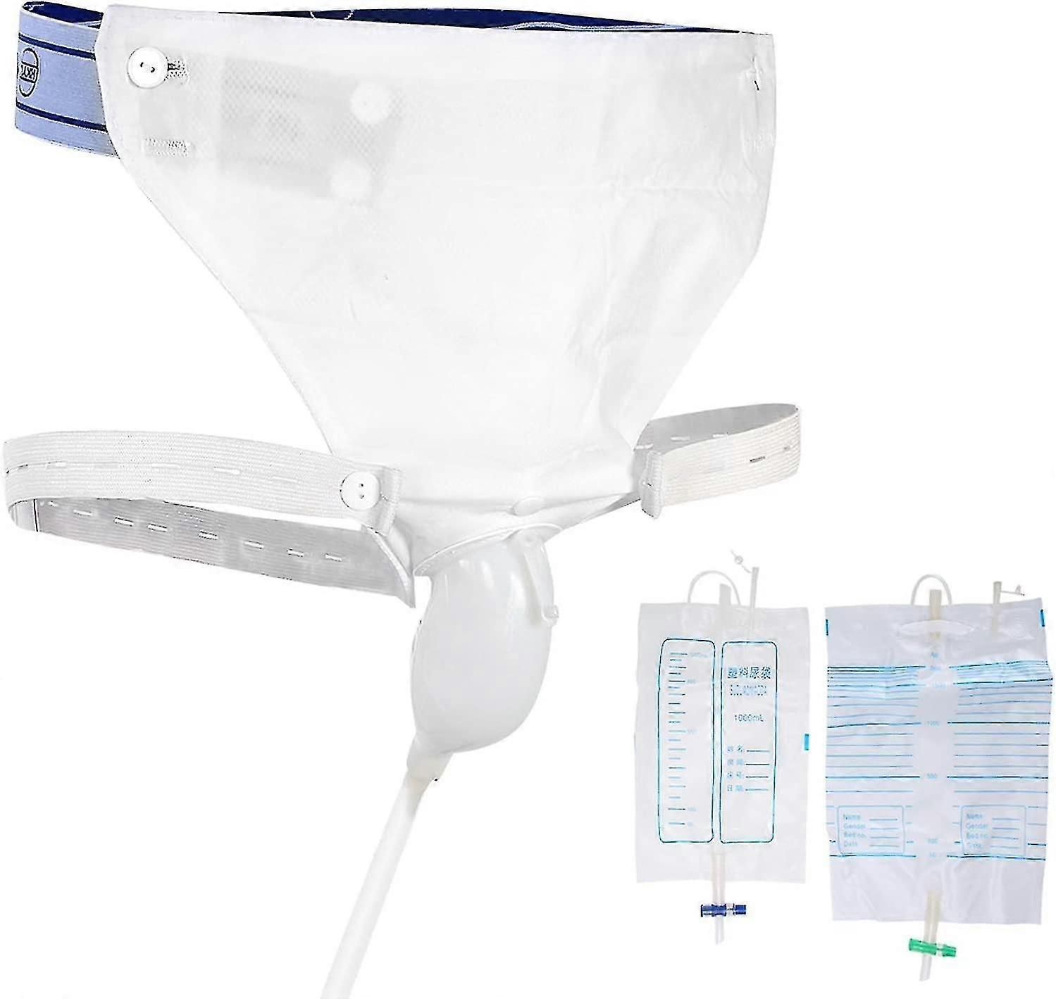 Silicone Urine Collector, 3 Type Optional With 2 Urine Catheter Bags ...