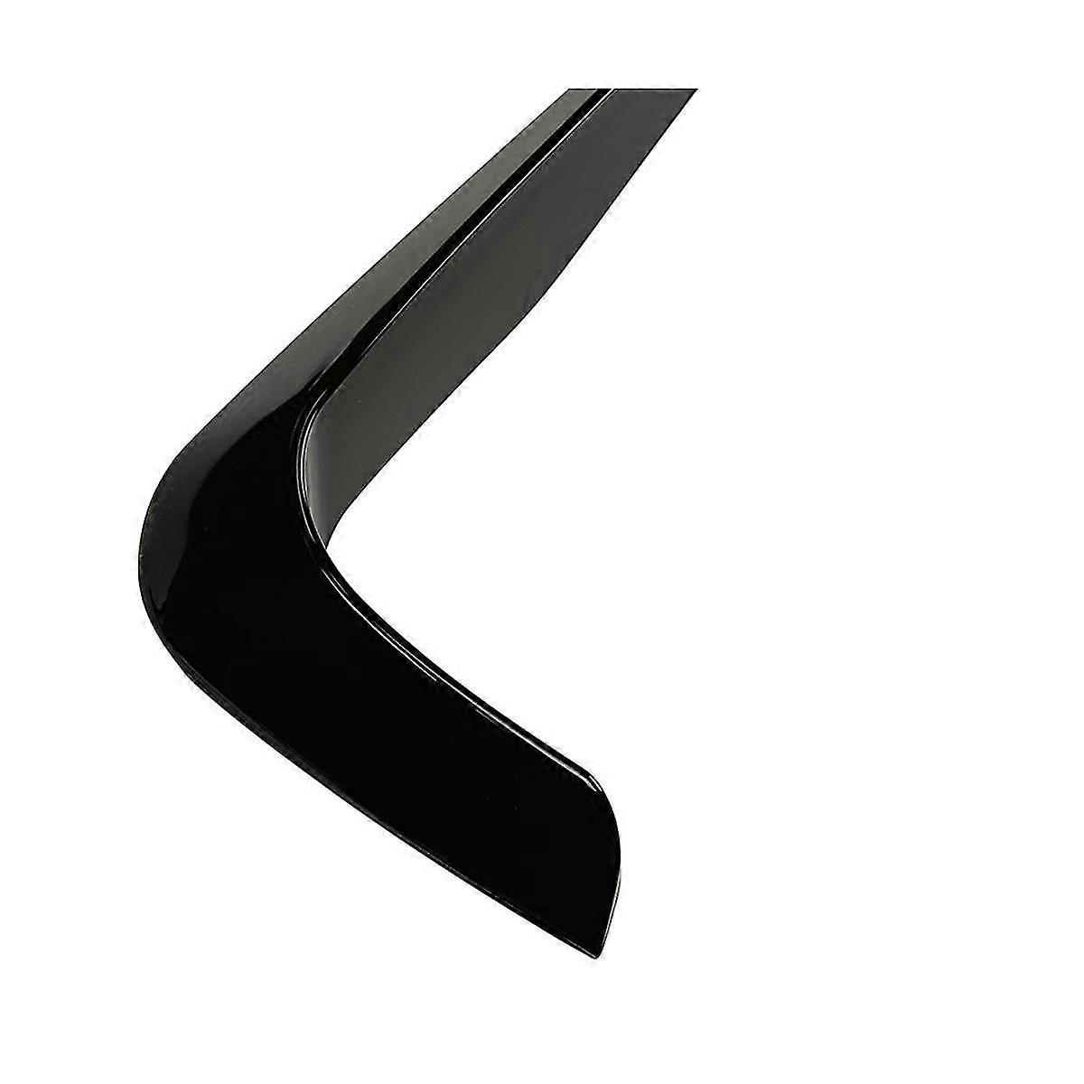 Car Bright Black Front Bumper Splitter Spoiler Trim Fog Light Canard ...