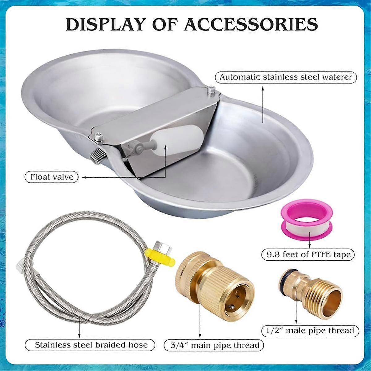 2 Gallon Large Automatic Large Dog Water Dispenser Float Valve Kits ...