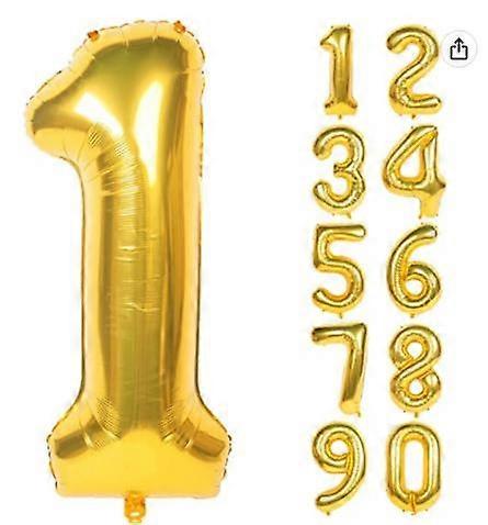 32inch Gold Number 11 Balloon, Party Birthday Inflatable Age Balloon ...