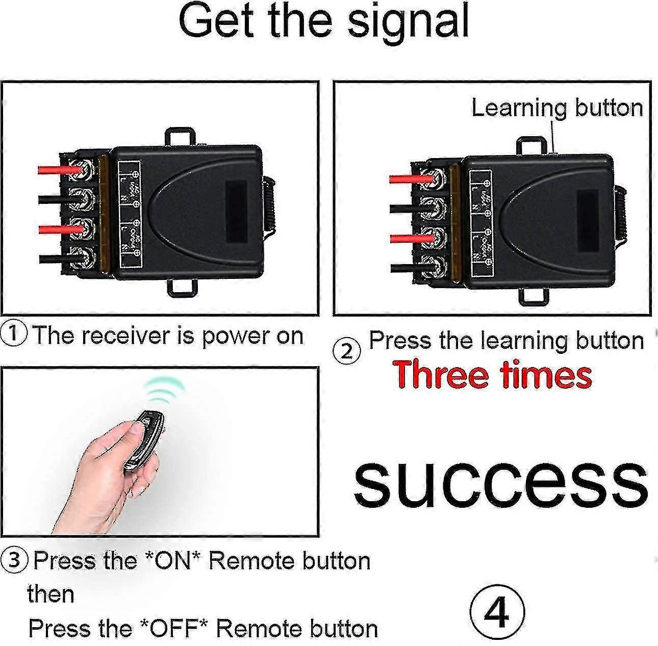 433mhz Wireless High Power Remote Control Switch, Ac 220v/240v/110v 30a ...