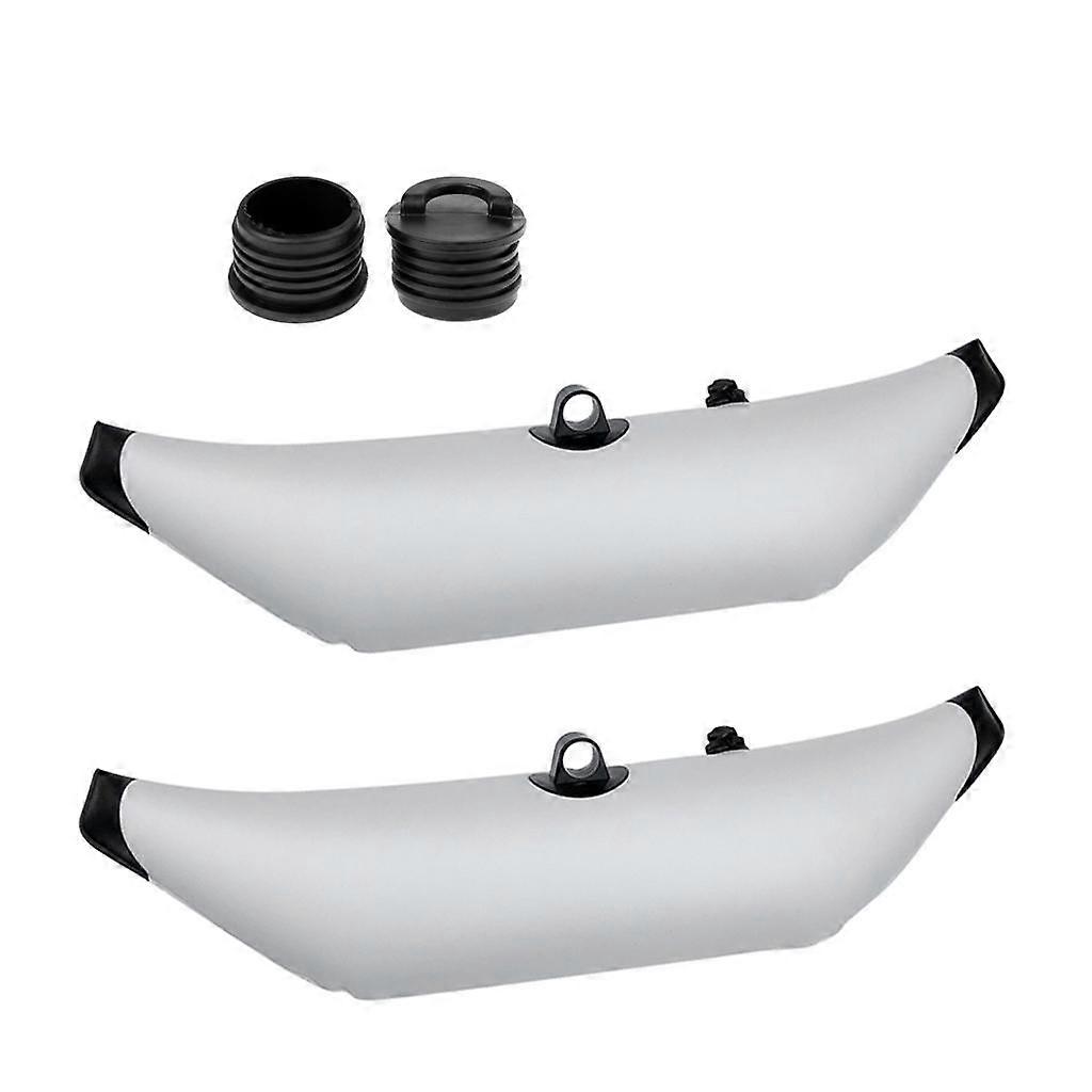 1 Pair White PVC Heavy Duty Kayak Canoe Fishing Inflatable Outrigger ...
