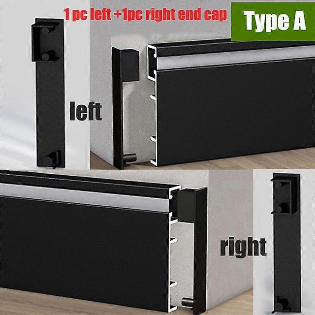 1-1.5m Encastré Ligne Plinthe Aluminium LED Profil Noir Bar Light avec ...