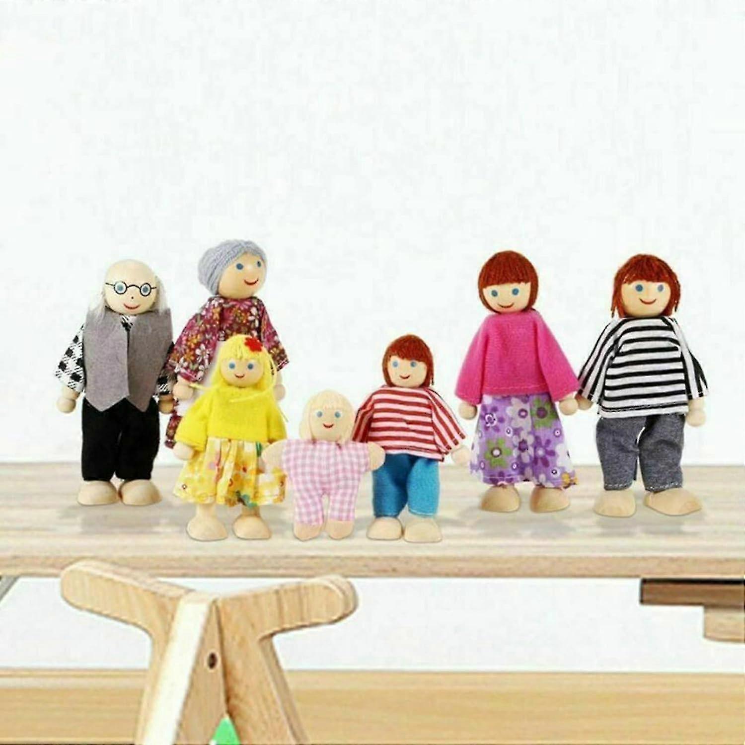 Durable Wooden Family Set - Mini People Figures Ideal for Parties ...