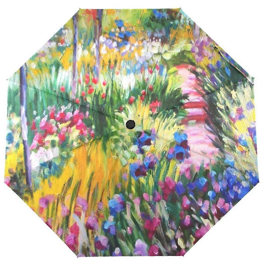 Famous Claude Monet Oil Painting Umbrella Three Folding Umbrella Rain ...