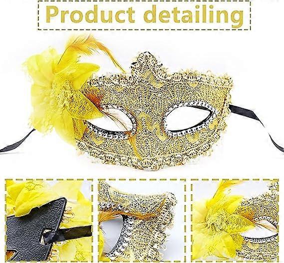 Set of 4 Halloween Carnival Masks Sexy Prom Masks Women's Masquerade ...