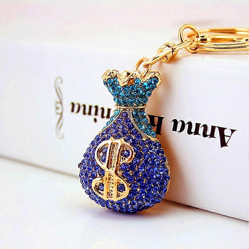 Dollar Symbol Shape Keychain Keyring Sparkling Crystal Rhinestones Key ...