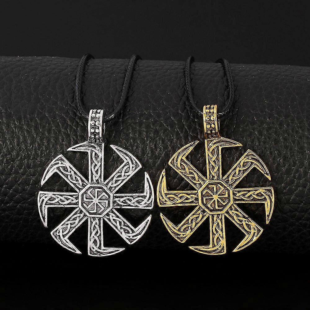 YILUOCD Slavic Amulet Necklace for Men Slavic Kolovrat Symbols Pagan ...