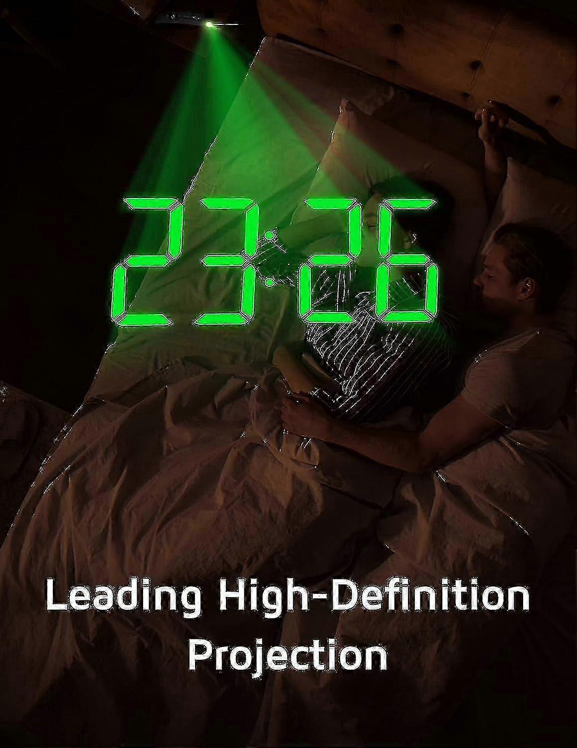 Projection Alarm Clock, Digital Clock With 180 Rotatable Projector, 3 ...
