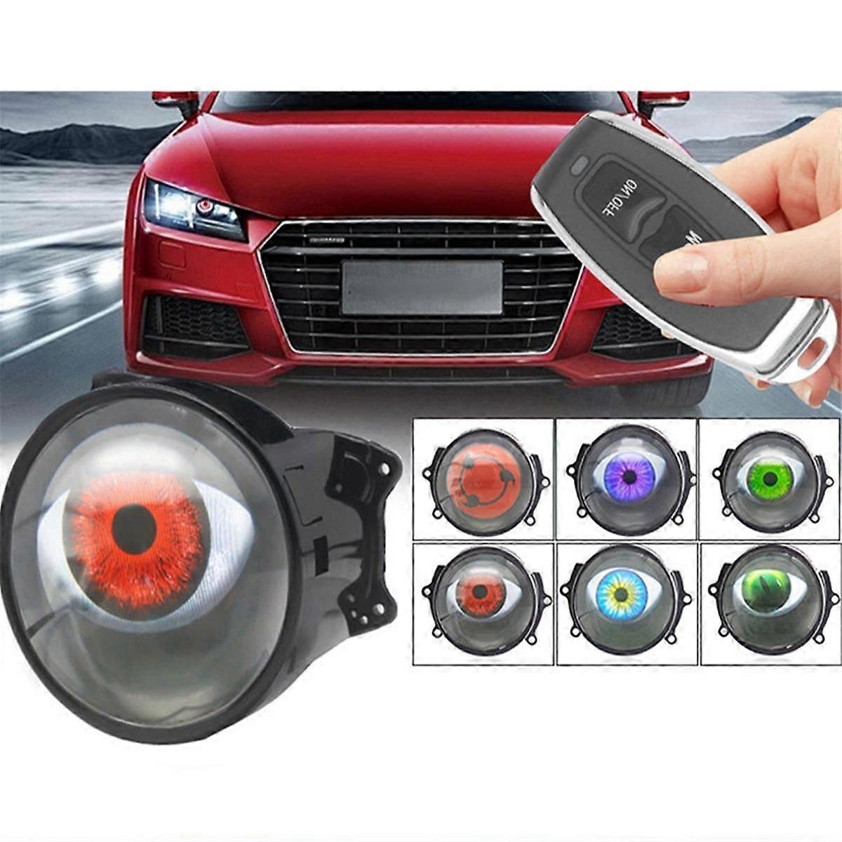 Devil Eye LED Headlight Kit Car Dynamic Lights 12v with Remote Control ...