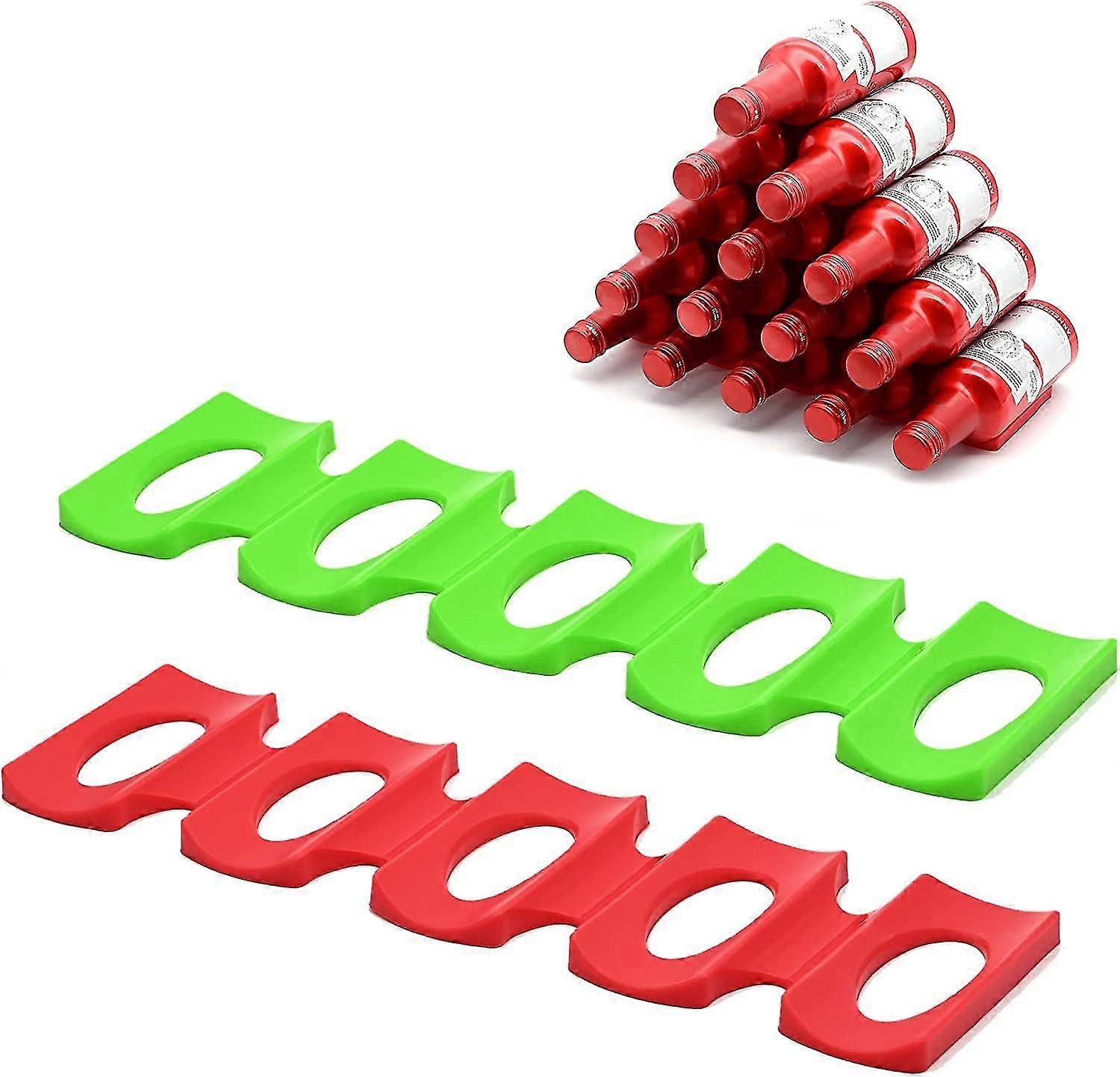 Bottle And Can Stacker For Refrigerator, 2pcs Non-slip Silicone ...