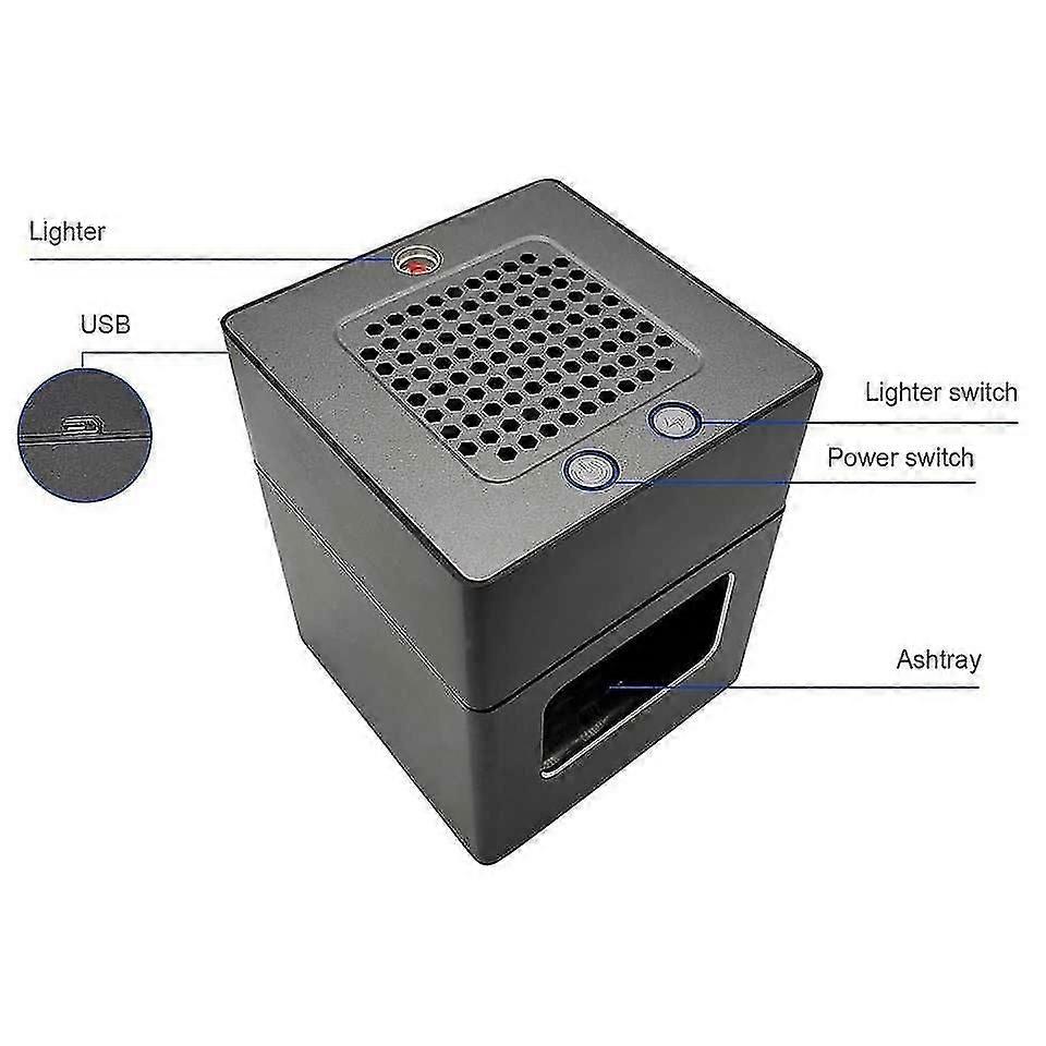 Smart Electric Ashtray Smoker USB Rechargeable Smoke Air Filter ...