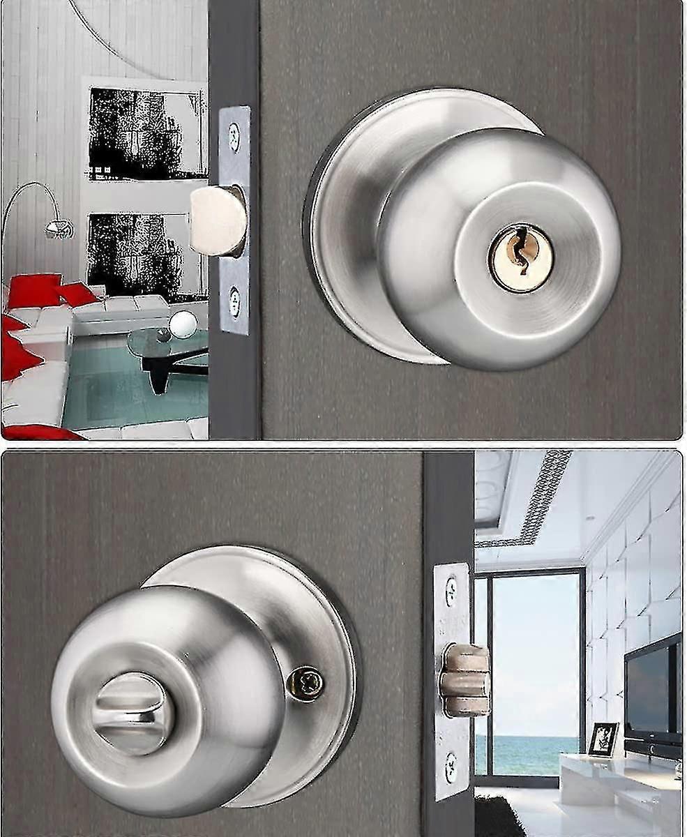 Door Handle, Round Knob Lock Door Lock-Good | Fruugo UK