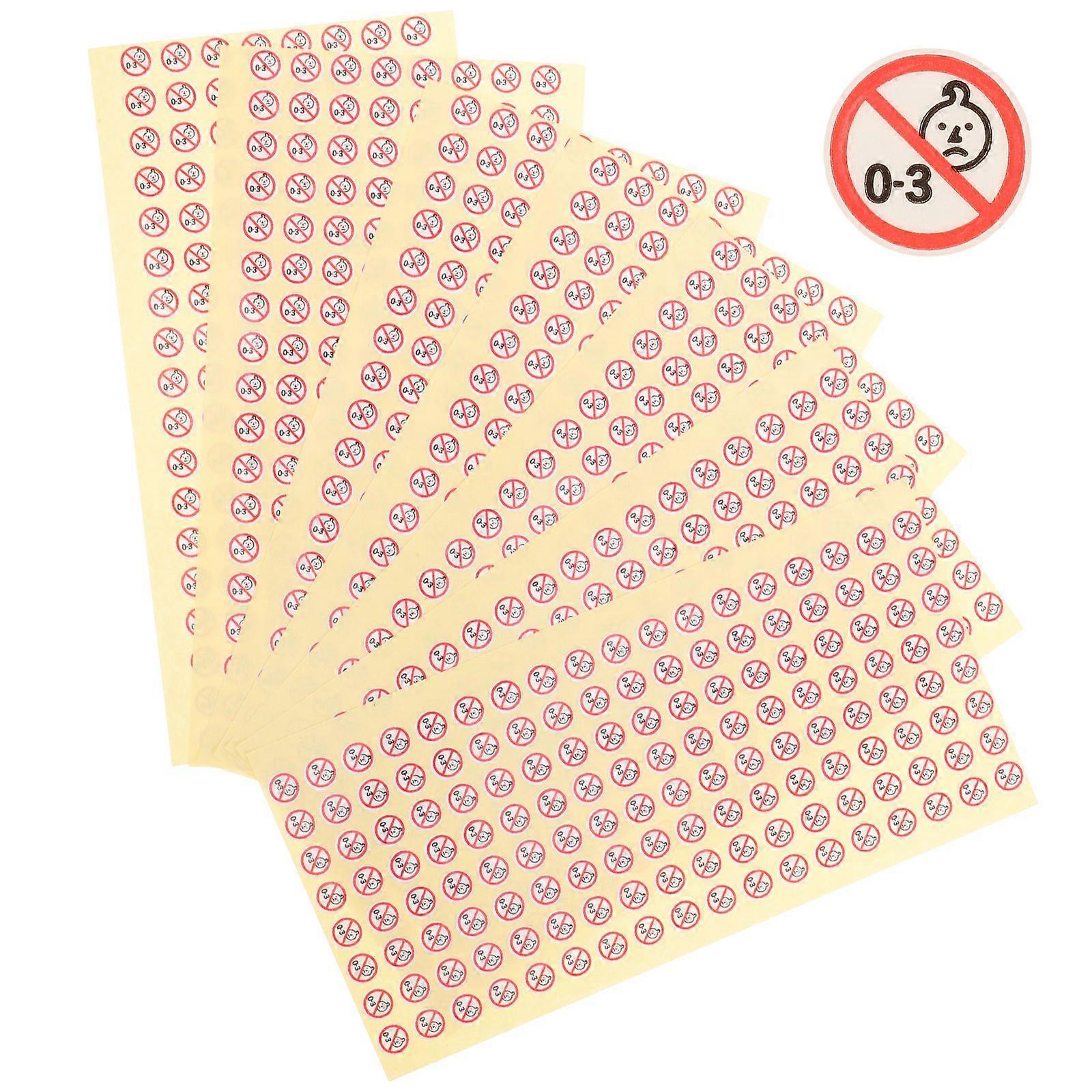 1000 pcs Not Allowed Baby Sticker Adhesive Stickers Toy Stickers Food ...