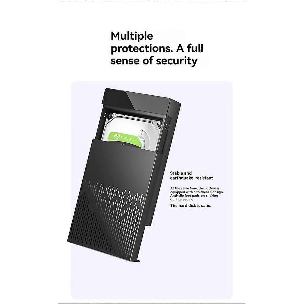 3.5 Inch External Hard Drive Enclosure HDD SSD SATA to USB3.1 Type C ...