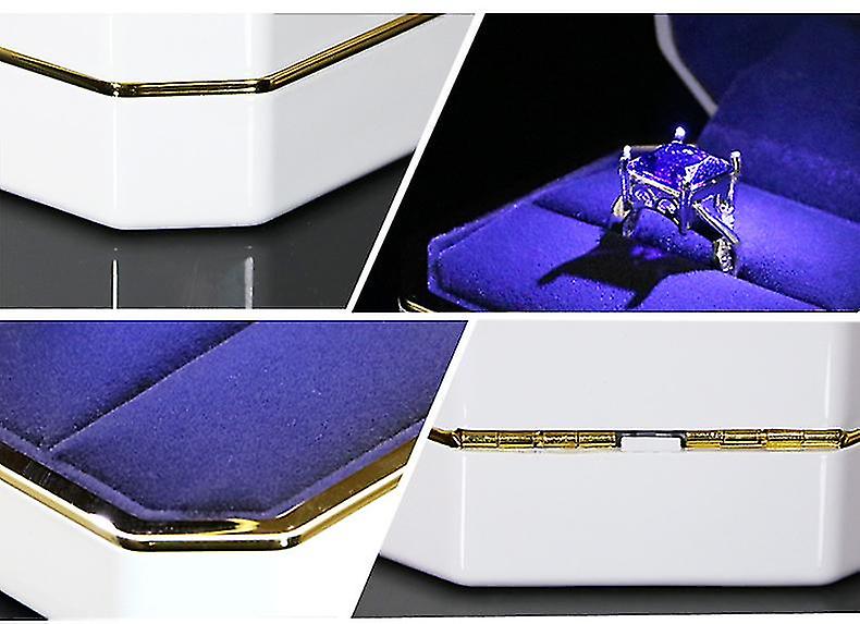 Velvet Ring Box With Led Light Ring Display Box Jewelry Box Bracelet ...