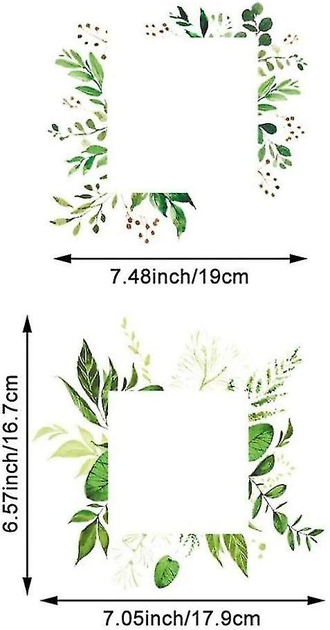 Green Leaf Light Switch Sticker 2 Pieces Removable Plant Light Switch ...