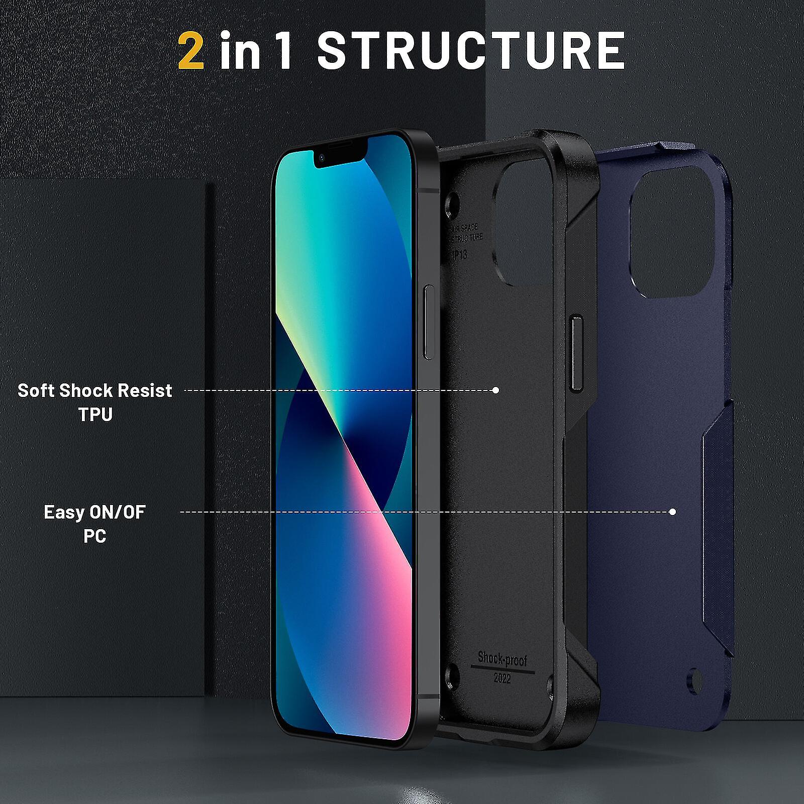 Phone Case For Iphone 12 Pro Max, Double Layers Protection, Shockproof ...