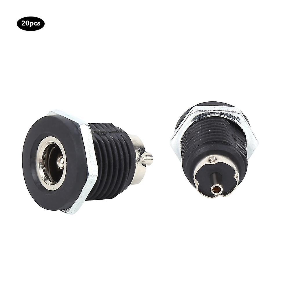 20Pcs DC Power Supply Female Jack Socket Panel Mount Plug Connector 5A ...