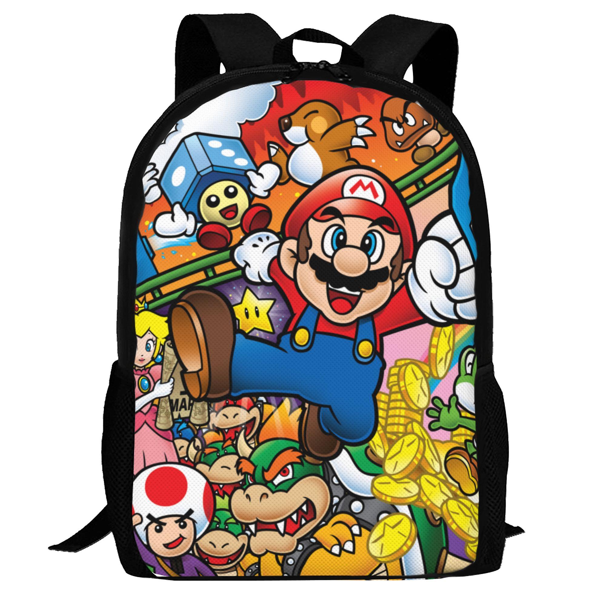 Super Mario Backpack for Kids Boys Girls Large Capacity Multifunction School Backpacks ...